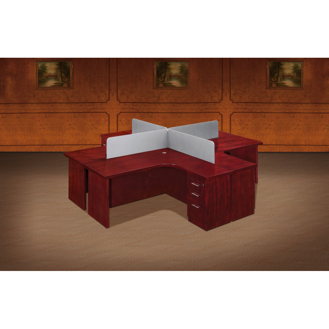 Four-way Cluster Desk - Single unit