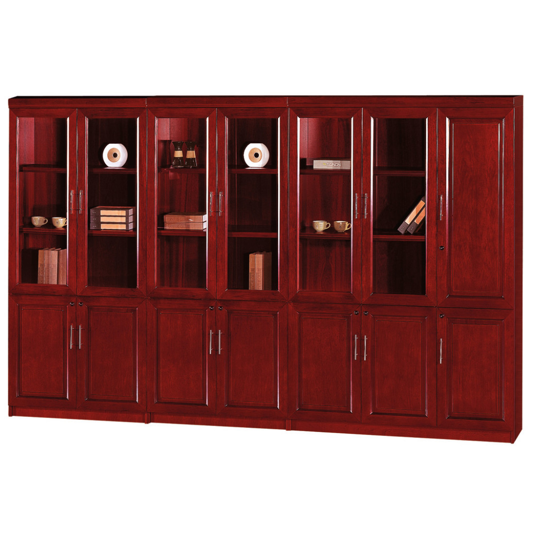 FURNI BOSS | Office Wall Unit - Glass Display Cabinet - Executive Book ...
